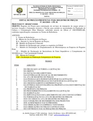 Preenchível Disponível edital do prego presencial para registro de