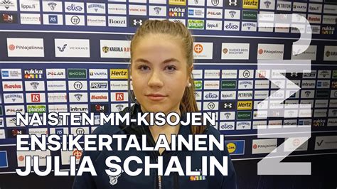 Naisten MM kisojen ensikertalainen Julia Schalin Tämä on unelmien
