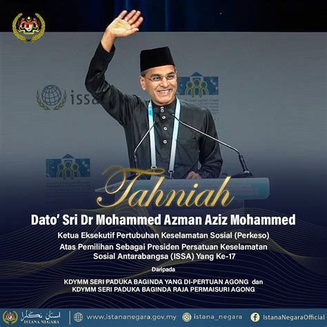 Agong Raja Permaisuri Zahir Ucapan Tahniah Kepada Ketua Eksekutif