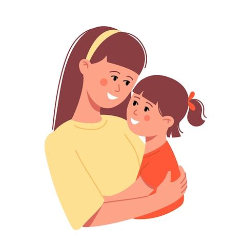 Mamá abraza a la hija joven y la niña abrazan al padre sonriente feliz