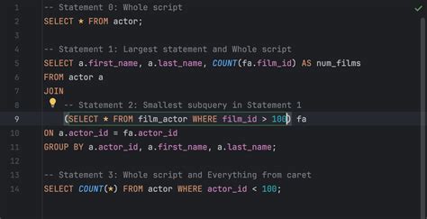 Query Execution JetBrains Rider Documentation
