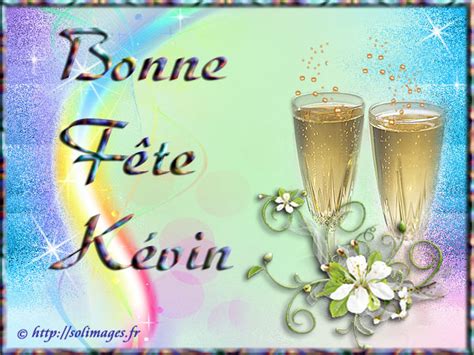 Cartes virtuelles gratuites solimages Bonne fête Kévin