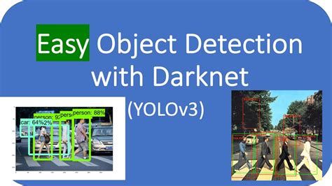 easy object detection darknet yolov3 youtube