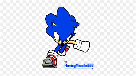 Sonic The Hedgehog Lineart By Homingmissile Sonic Running Pixel