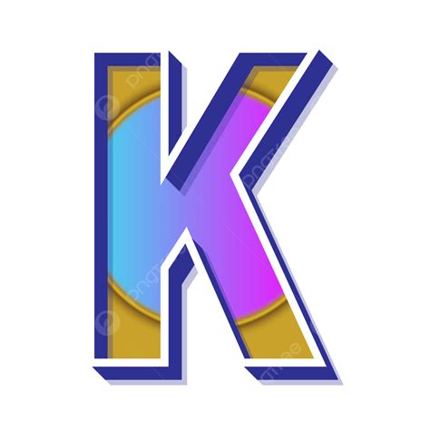 Letter K Clipart Vector D Letters K Retro Text Effect Transparent
