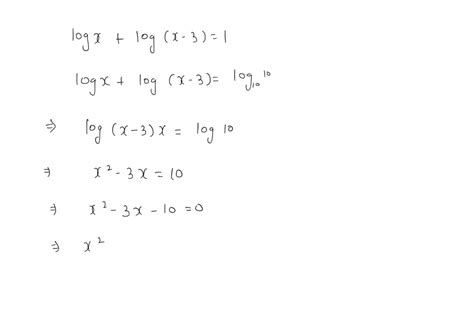 solved solve the equation logx log x 3 1