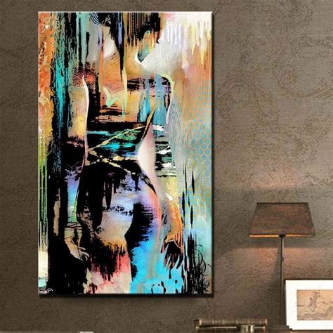Amazon Modern Nude Painting Colorful Naked Woman Print Oil