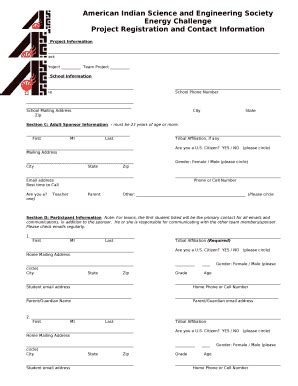 Section A Project Ination Doc Template PdfFiller