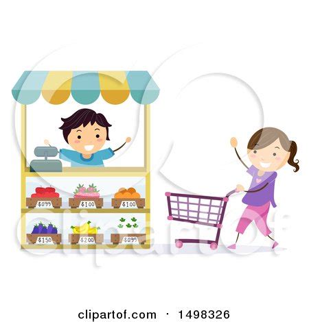 Woman Shopping In Grocery Store Royalty Free SVG Cliparts Clip Art
