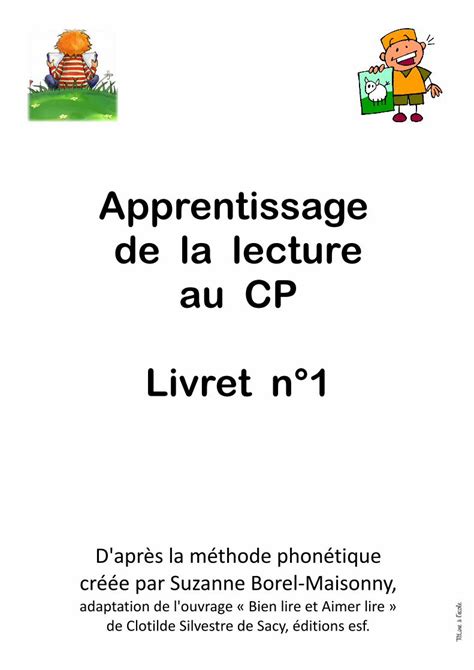 PDF Apprentissage De La Lecture Au CP Livret N1 Titline Fr
