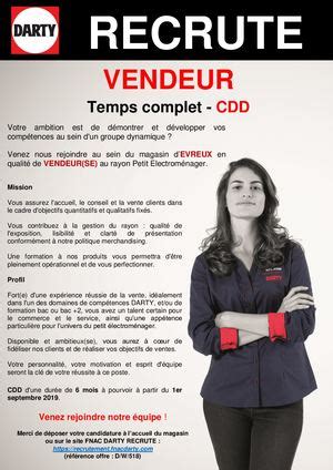Calaméo Offre Affiche Darty Recrute Vendeur Cdd Evreux 1907