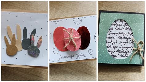 R Cznie Robione Kartki Na Wielkanoc Diy Easter Cards Youtube