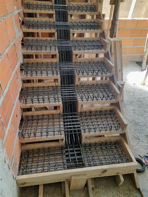 Montagem De Escada De Concreto Vergalh O Forte