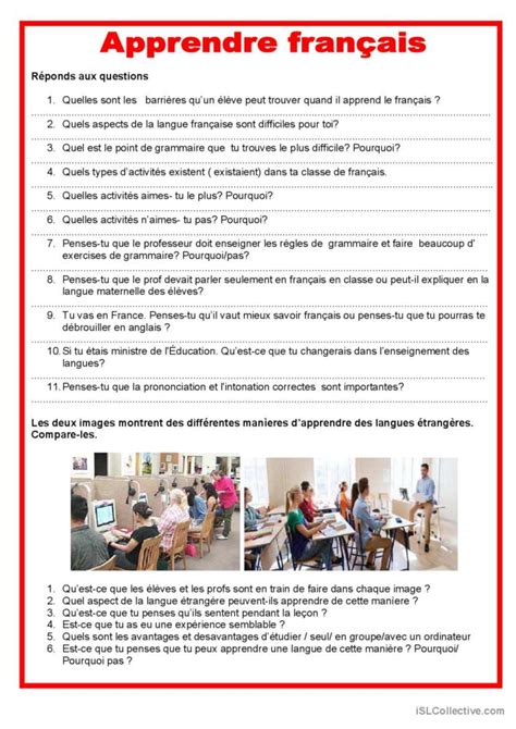 Coin de discussion Apprendr Français FLE fiches pedagogiques pdf doc