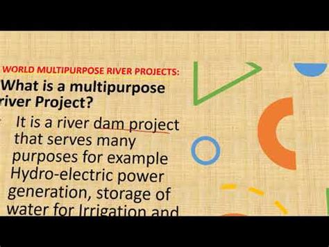 INTRODUCTION TO MULTIPURPOSE RIVER PROJECTS LESSON 1 YouTube