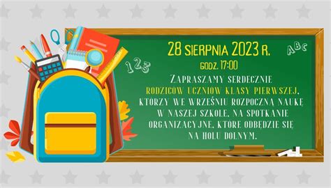 Zebranie Z Rodzicami Klasy I Szko A Podstawowa Nr Im