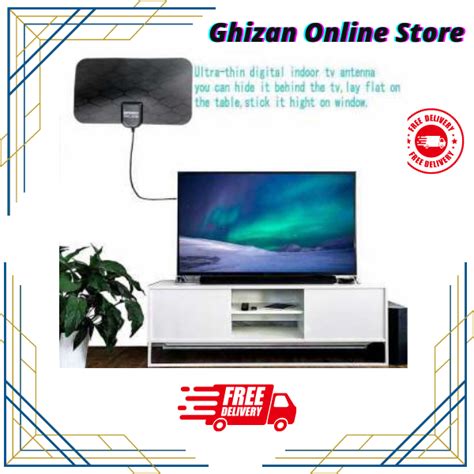 Antena TV Digital Indoor DVB T2 25dB Grid Jack Male Plug GS12