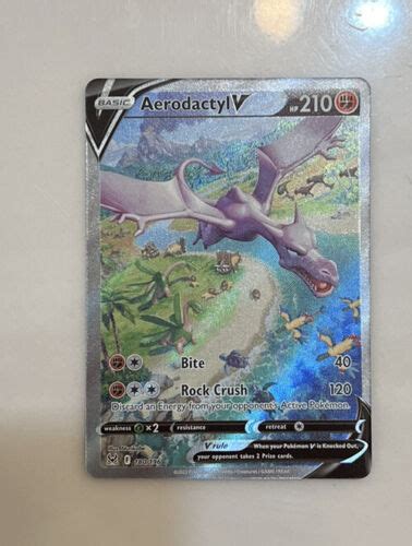 Aerodactyl V Alternate Full Art Secret Pokemon Lost Origin Pack Fresh
