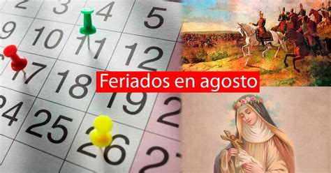 Feriados y días no laborables cuántos días libres hay en agosto