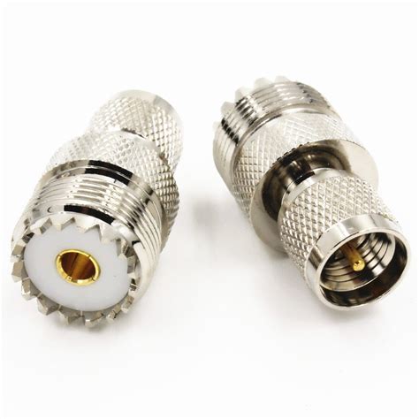 UHF Female Jack To Mini UHF Male Plug RF Straight Connector Adapter