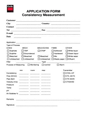 Fillable Online Cerlic Application Form Consistency Measurement