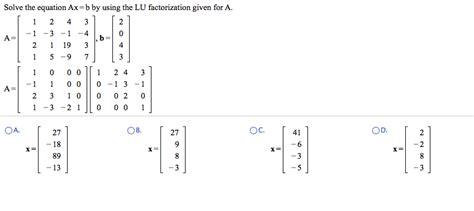 solved find an lu factorization of the matrix a find an lu