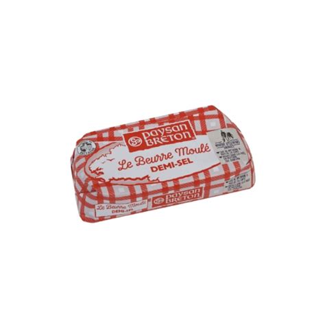 Beurre Demi sel Moulé PAYSAN BRETON la plaquette de 125 g à Prix
