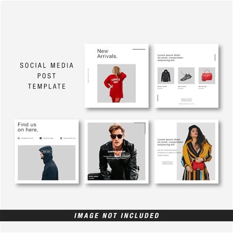 Plantilla Minimalista De Redes Sociales Vector Premium