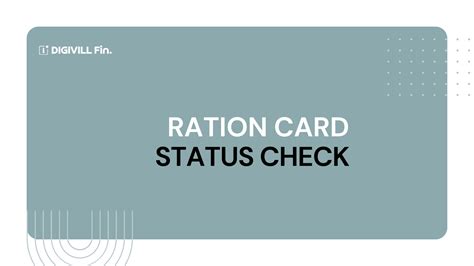 Ration Card Status Track Your Ration Card Details Online