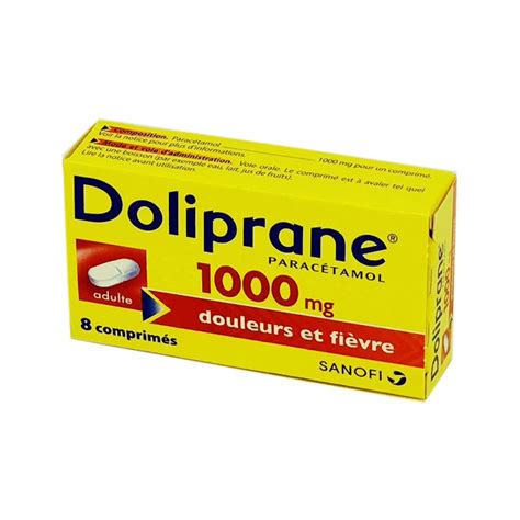 DOLIPRANE 1000 mg 8 comprimés Pharmacie du Centre 80300 ALBERT 359558