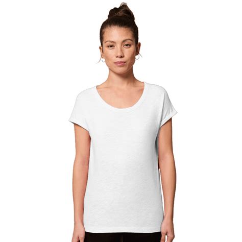 Camiseta blanca mujer de algodón orgánico Stanley Stella ROUNDER