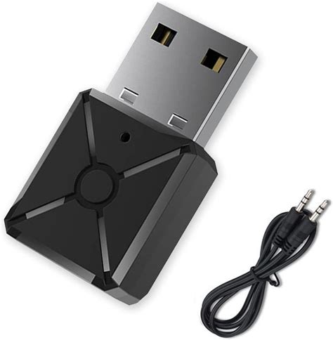 JeoPoom USB Bluetooth Transmetteur Récepteur Émetteur 2 en 1 vec Audio