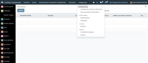 Gestión de Hospitales Software Odoo CRM ERP