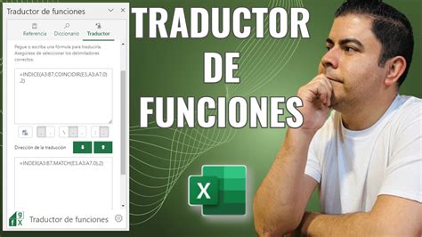Cómo usar el Traductor de funciones en Excel Sergio Alejandro Campos