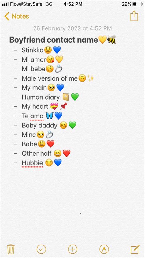 Contact Names For Your Boyfriend Cute Names For Boyfriend
