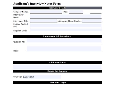 A Professional Fillable PDF Form To Collect Responses Or Application