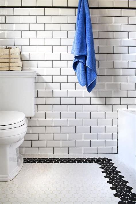 White Bathroom Tiles With Black Border Rispa