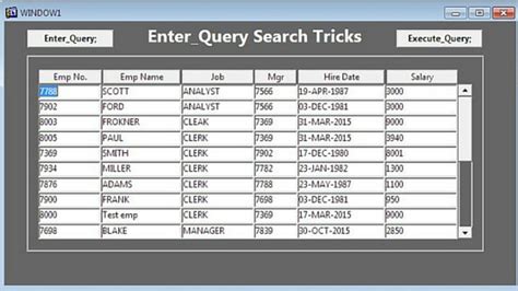 Enter Query Mode Search Tricks Using Enter Query Built In In Oracle