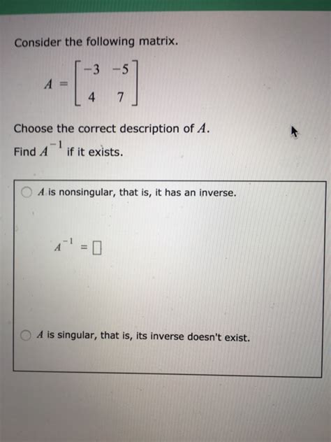 solved consider the following matrix a [ 3 5 4 7] cho