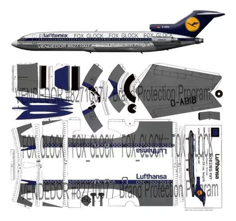 Boeing Lufthansa Escala Papercraft