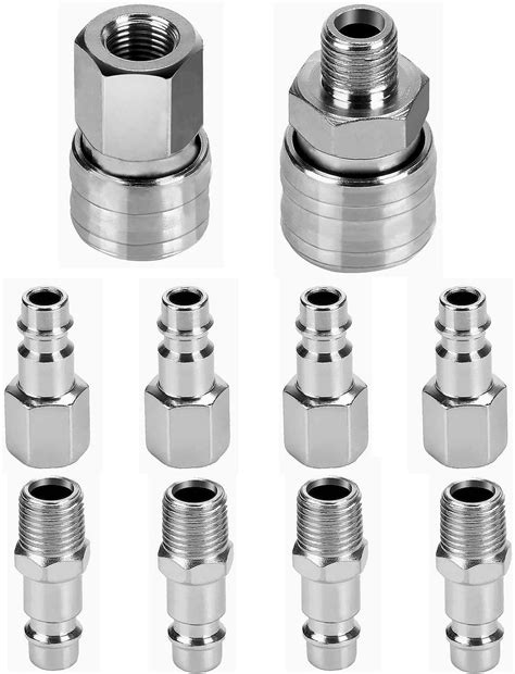 10 Pcs 1 4 BSP Tuyau De Conduite D Air Compresseur Raccord Coupleur D