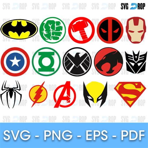 Superhero Logo Bundle Svg Artofit