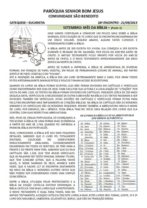 Catequese Turminha De Jesus Encontro De Catequese Setembro M S