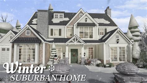 Bloxburg Winter Suburban Home Speedbuild Roblox Bloxburg YouTube