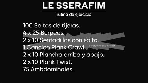 LE SSERAFIM Workout Rutina De Ejercicio Rutinas De Ejercicio