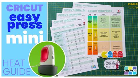 How To Use The Cricut EasyPress Mini Heat Press Temperature Chart YouTube
