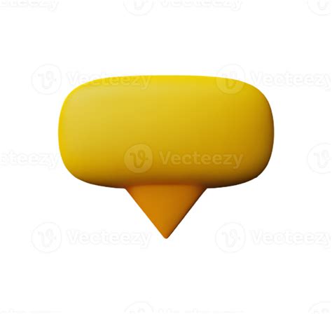 Dialog Box Yellow 3d Speech Bubble Ai Generated 25805791 PNG