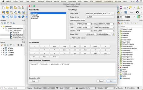 Calculate With The Raster Calculation Command From The QGIS