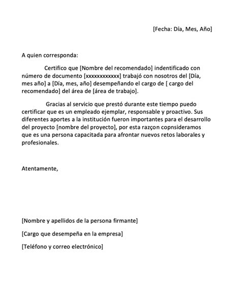 Carta De Recomendacion De Una Empresa Actualizado Septiembre 2024