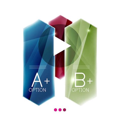 Premium Vector Glossy Arrow Business Infographic Templates